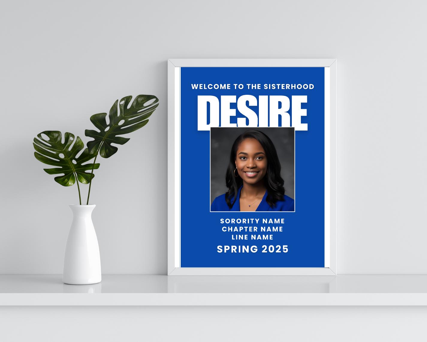 Sorority Sign, Canva Digital Download, Spring 26, Editable Print, DIY ...