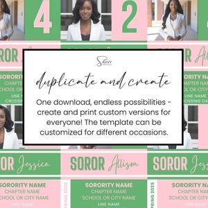 Sorority Photo Sign Template Canva, DIY, Digital Download, Editable ...
