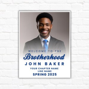 Fraternity Photo Sign, Canva Digital Download, DIY Editable Print, New ...