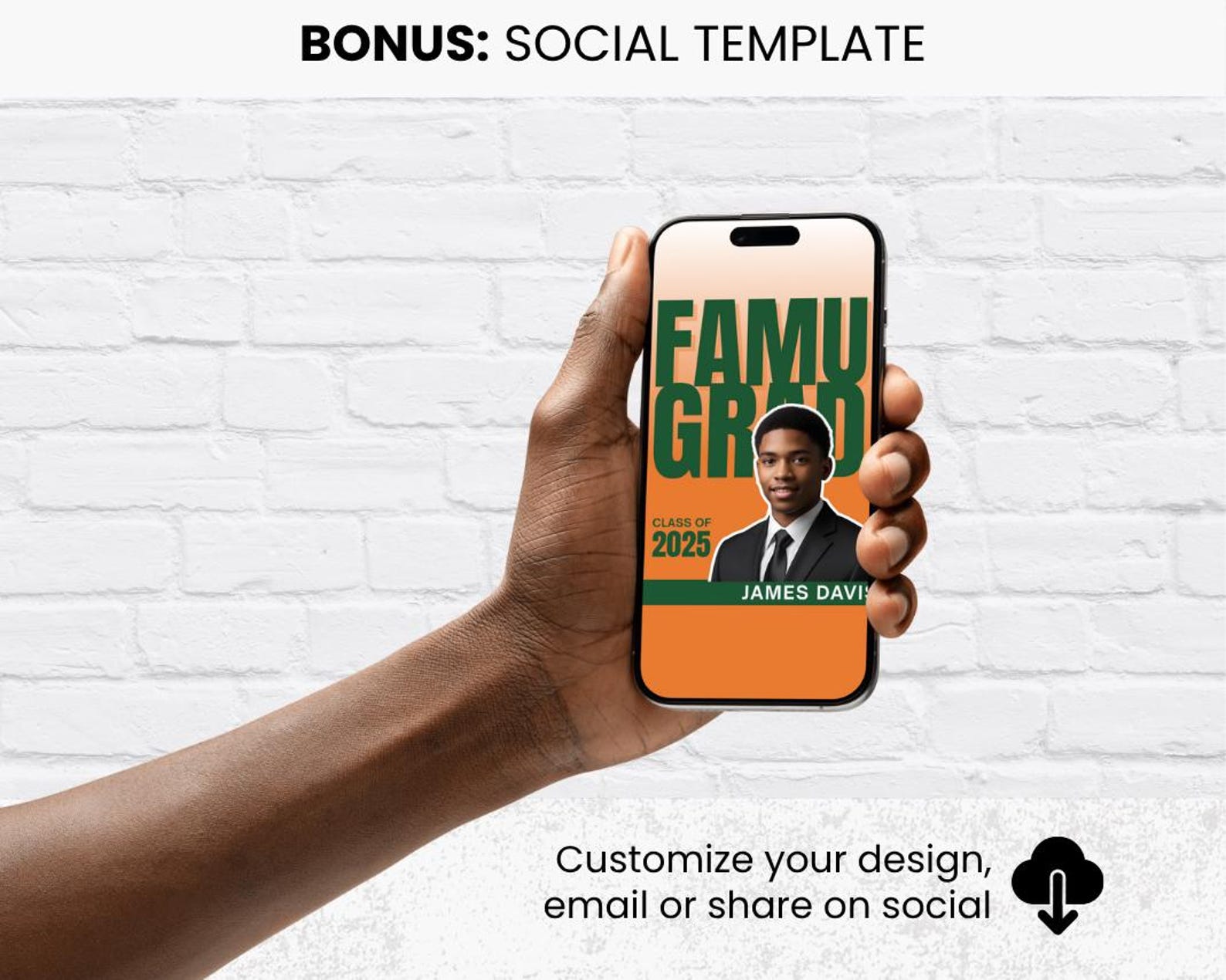 HBCU Graduation Photo Sign Template: FAMU College Commit Print Social ...