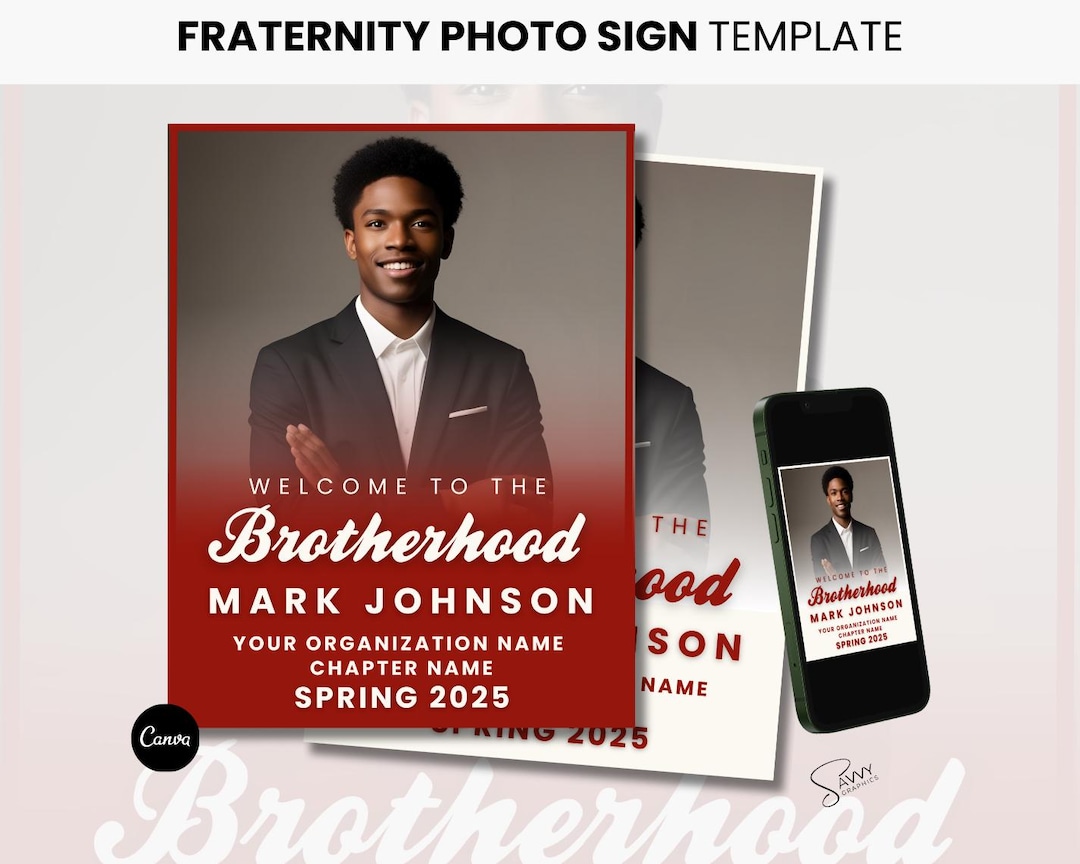 Fraternity Photo Sign Template: DIY Editable New Member Kappa Alpha Psi ...