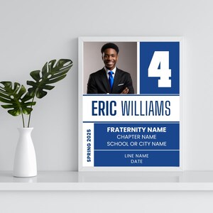 Fraternity Photo Sign, Canva Digital Download, 8.5x11 Editable Print ...