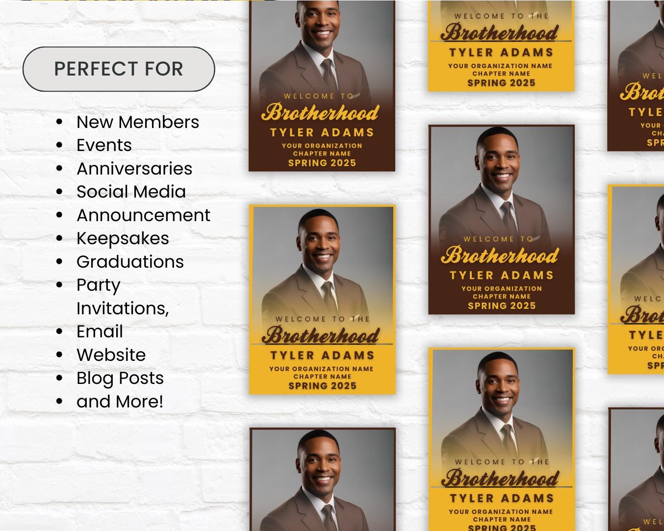 Fraternity Photo Sign Template: DIY Editable New Member Iota Phi Theta ...
