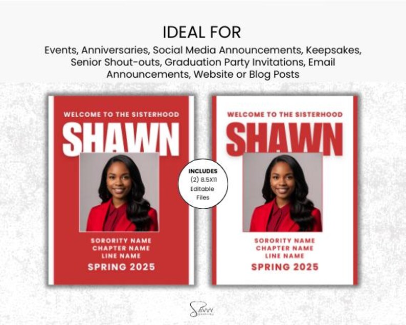 Sorority Photo Sign Template Canva, DIY, Digital Download, Editable ...