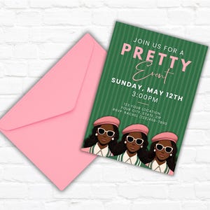 Editable Sorority Invitation Template, Canva Event Flyer, Digital ...