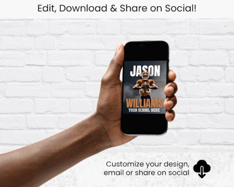 DIY Sports Commit Template, Signing Day Graphic, Social Media Flyer ...