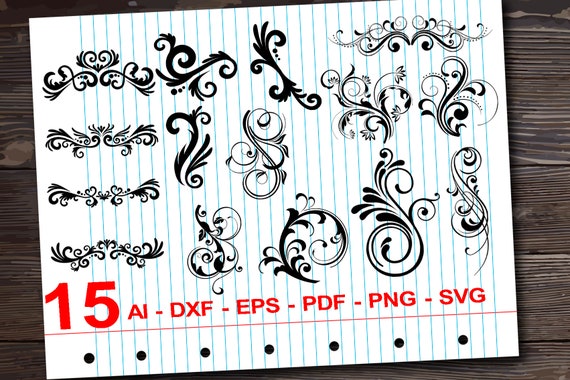 Ornament svg vector Patterns svg Decorative Ornaments SVG | Etsy