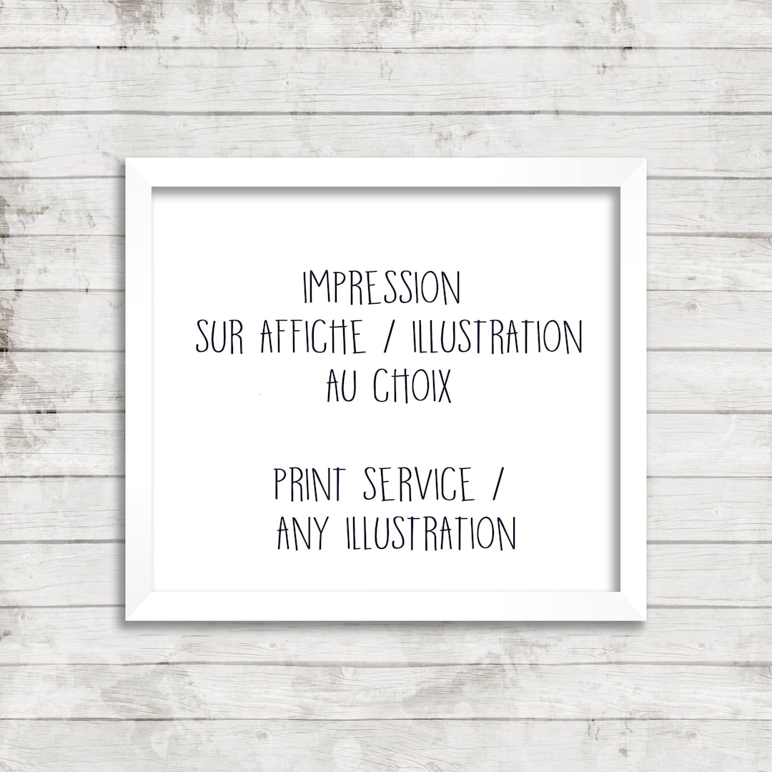 Poster Printing / Cardboard, Laser, HD / Illustration of Your Choice ...