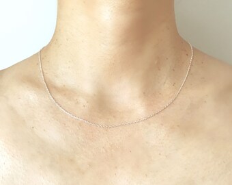 Silver Chain Necklace - Etsy