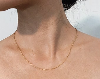 Simple Gold Necklace | Etsy