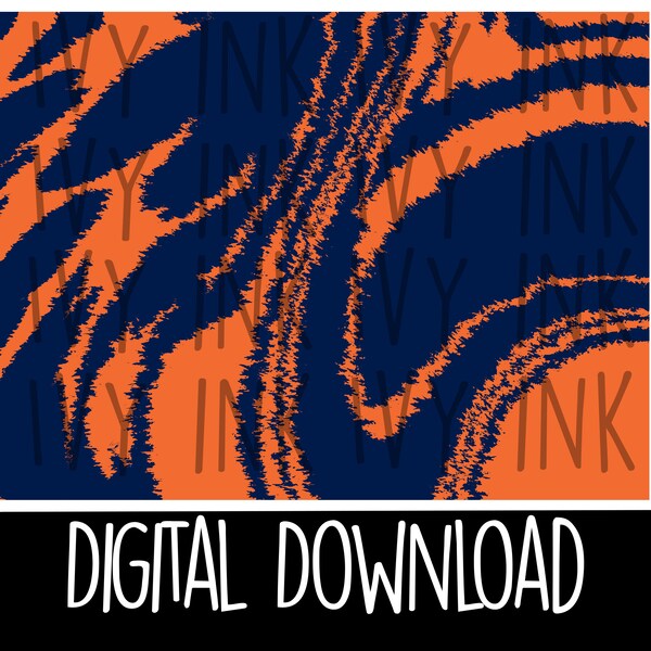 Orange and Navy Blue - Etsy