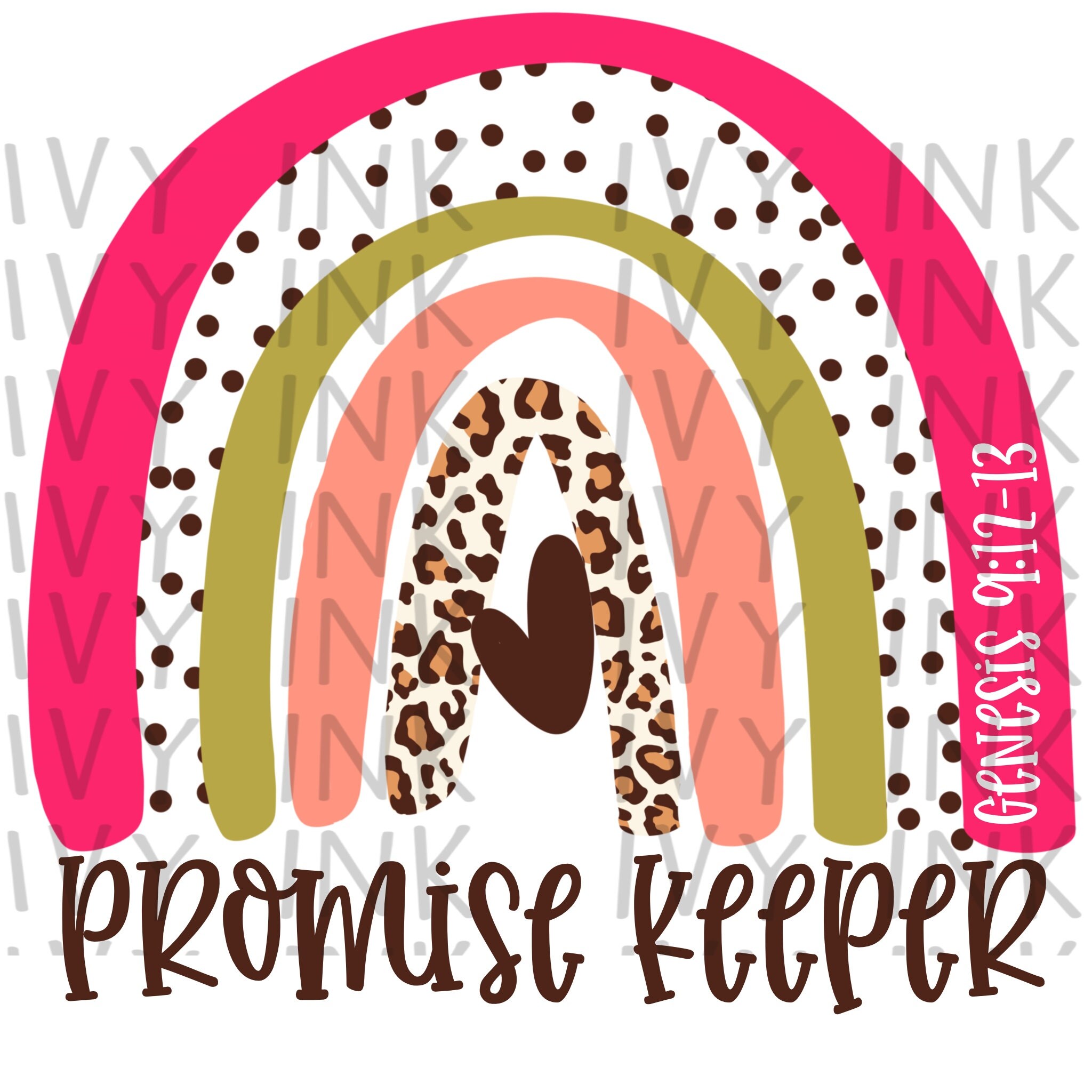 Promise Keeper Rainbow Leopard Sublimation Tshirt PNG JPEG - Etsy
