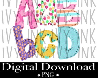 Faux Applique Font - Etsy