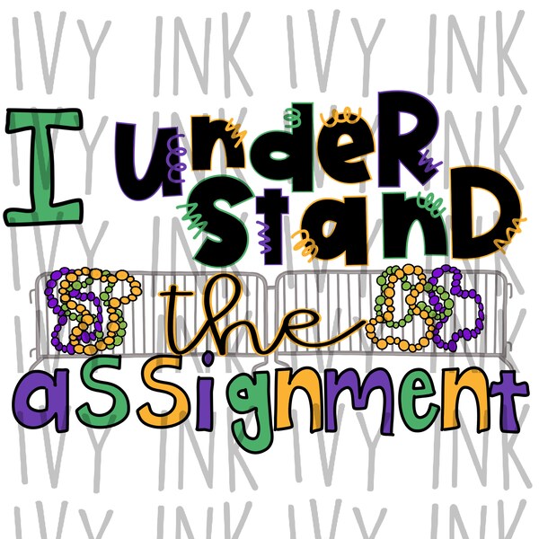 I Understand The Assignment Tshirt Etsy