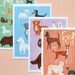 Dog Postcards, 4 Different Cards With Dog Illustrations - Etsy