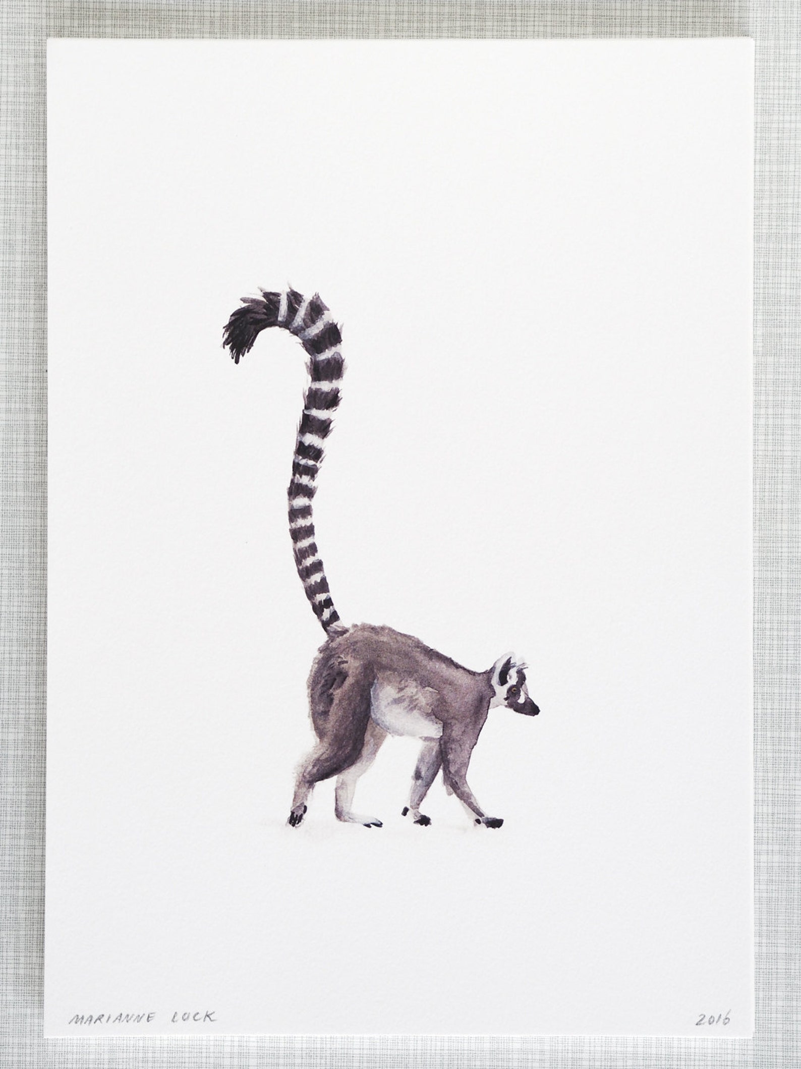 Lemur Animal Print A4 Size - Etsy