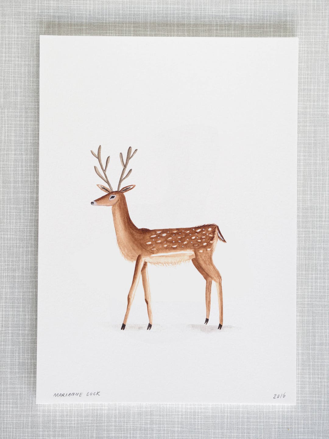 Deer Animal Print A4 Size - Etsy