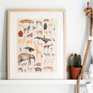 Animal Poster in A3 Size, Print on 100% Natural Recycled Paper - Etsy