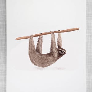 Sloth Animal Print A4 Size - Etsy
