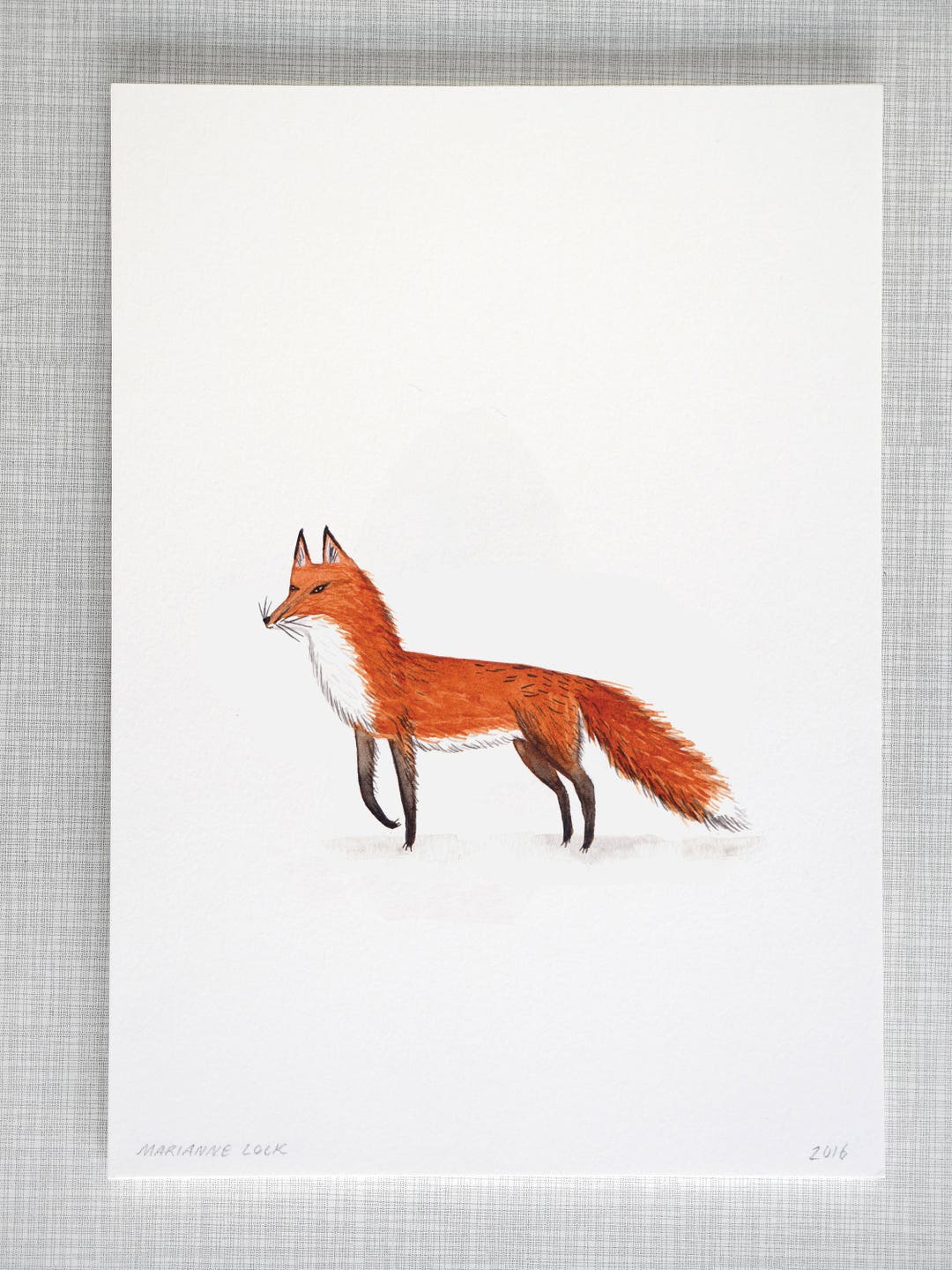 Fox Animal Print A4 Size - Etsy