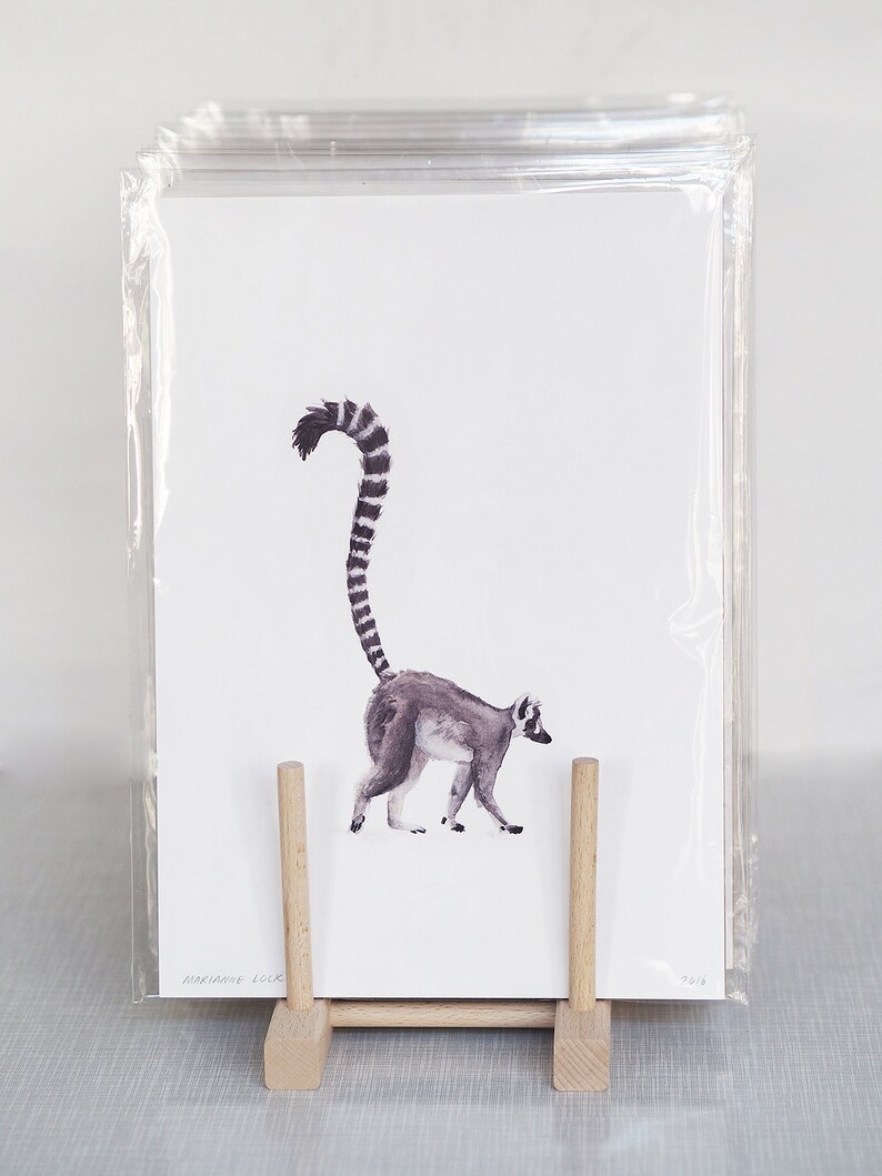 Lemur Animal Print A4 Size - Etsy
