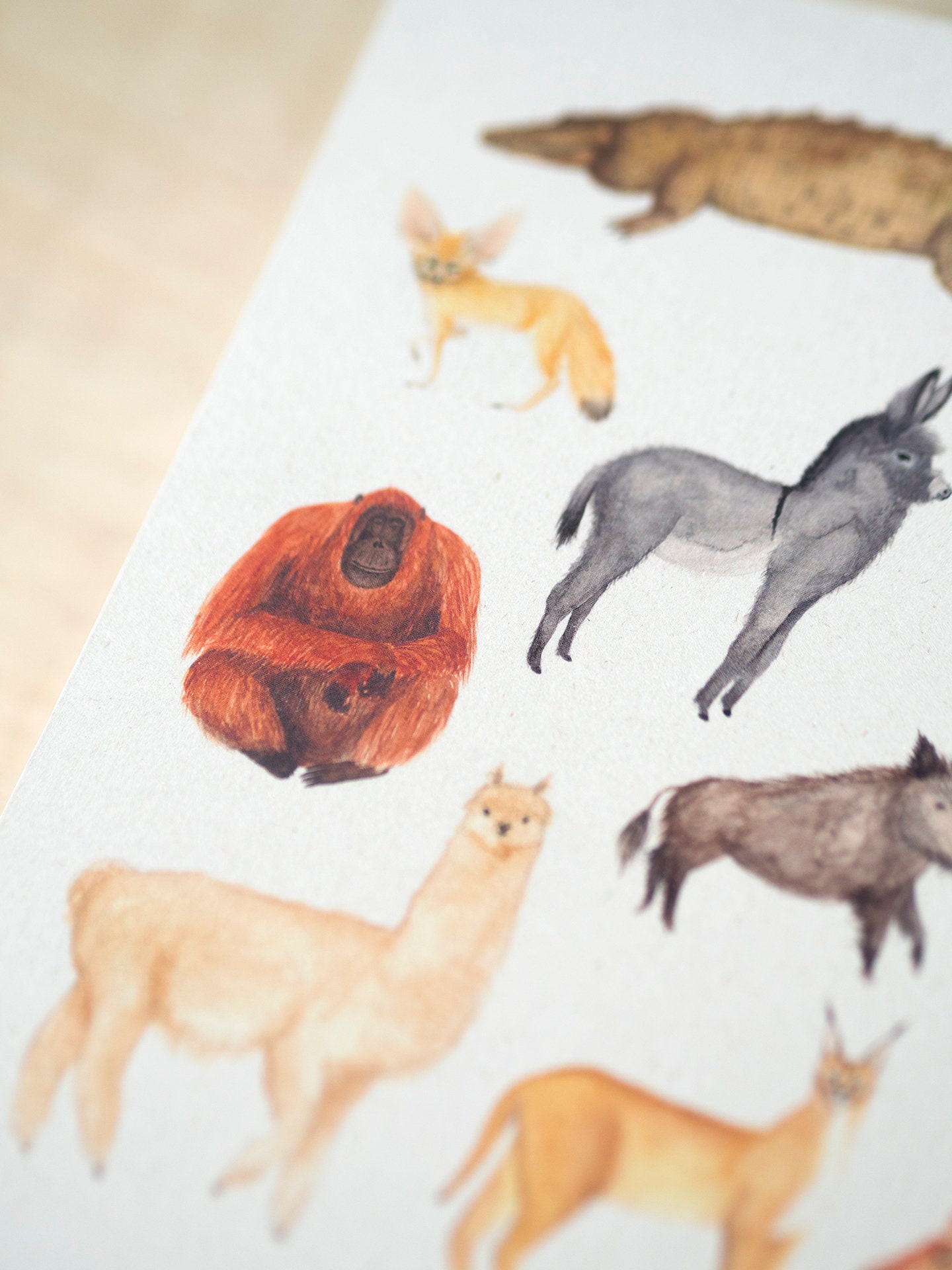 Animal Poster in A3 Size, Print on 100% Natural Recycled Paper - Etsy