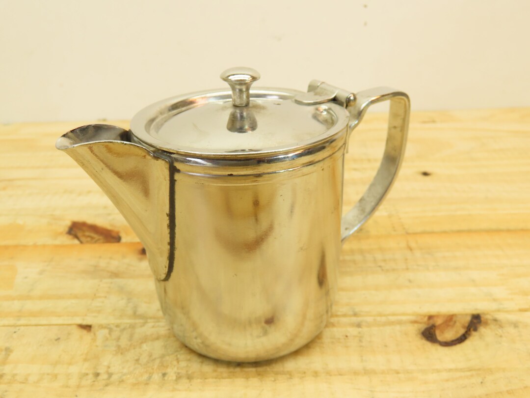 Vintage Legion Utensils Coffee /tea / Water Pitcher Hinged Lid. Army ...