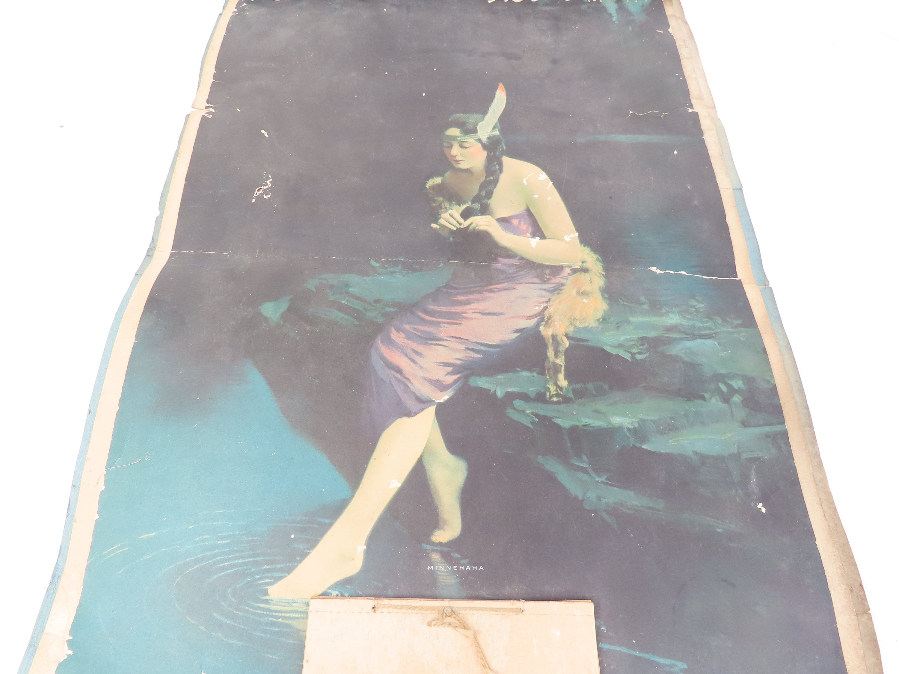 Vintage Minnehaha Native American Indian Maiden Woman Art Calendar 1921 ...