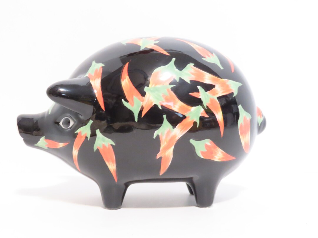 Vintage Ceramic Chili Pepper Piggy / Coin Bank - Etsy