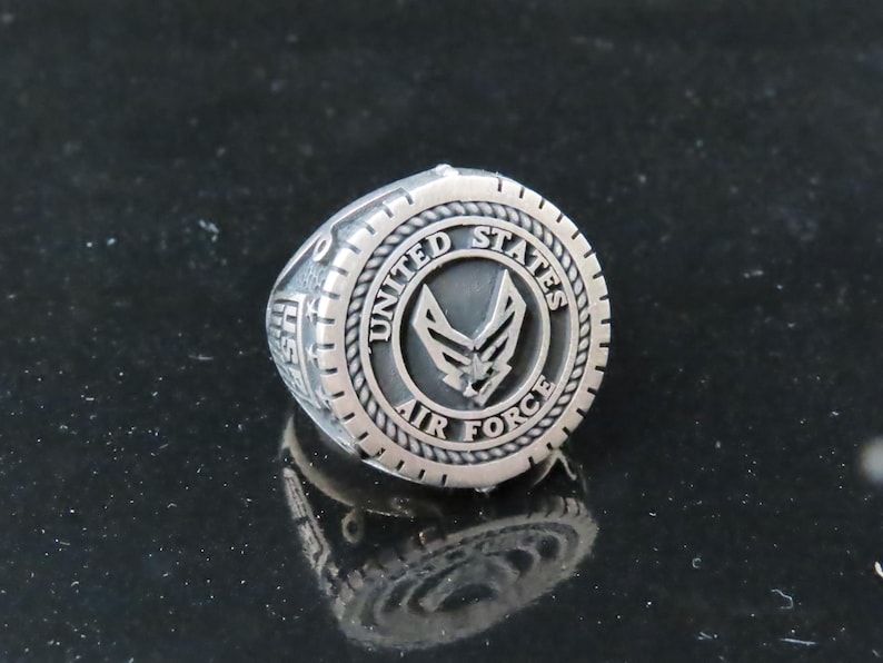 925 Sterling Silver Air Force Ring Size 10 USA EAGLE - Etsy