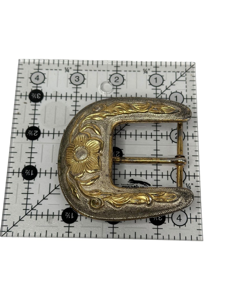 Vintage Western Belt Buckle Loop Gold Color - Etsy