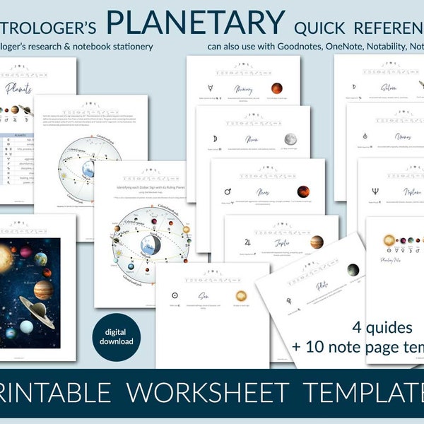 Planets Cheat Sheet Printable - Etsy