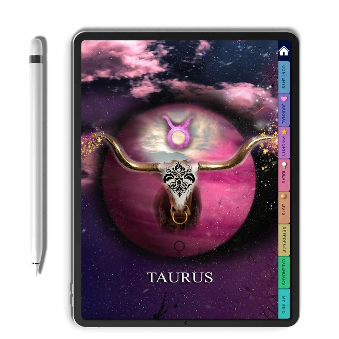 Taurus Journal, Digital Ebook Planner, Printable PDF, the Bull Self ...