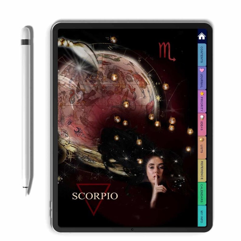 Scorpio Journal, Digital Ebook Planner, Printable PDF, Personal Self ...