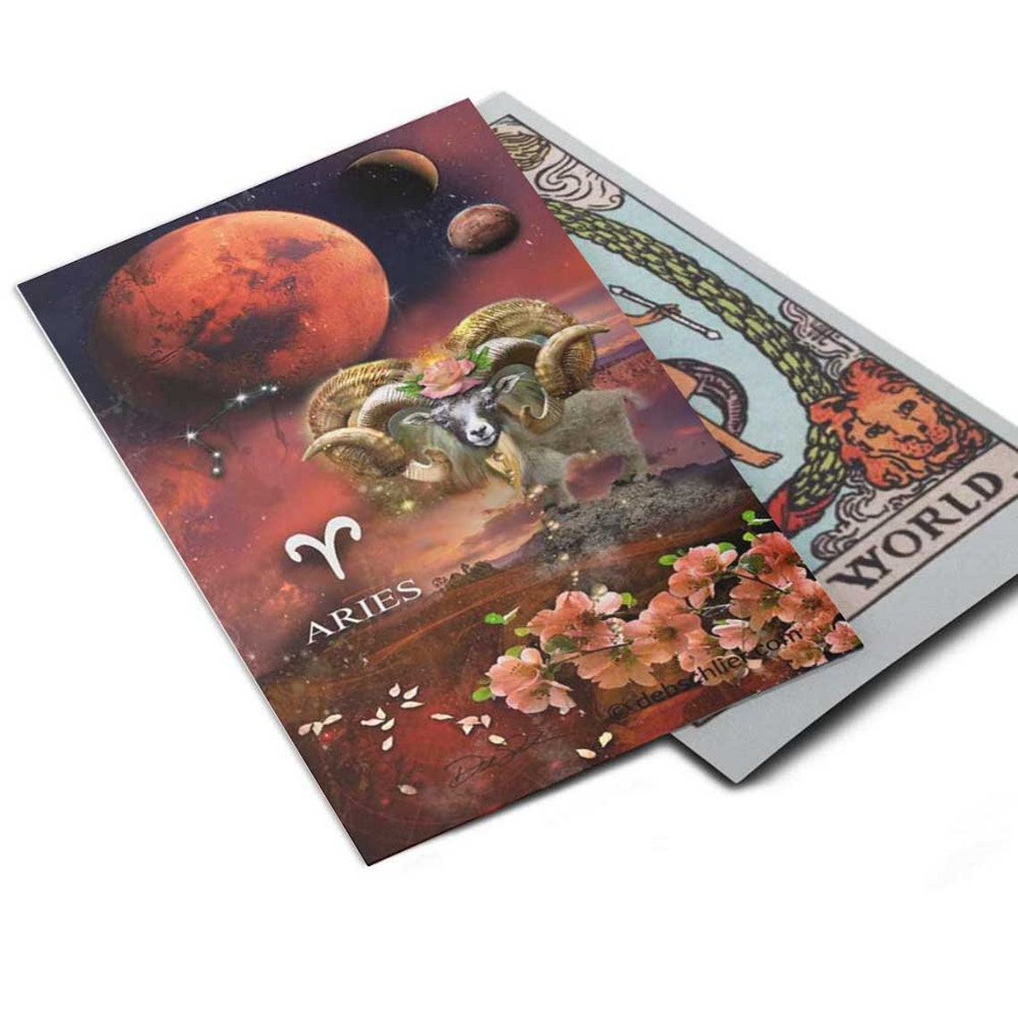 Aries Tarot Deck. Printable Rider-waite Tarot Card Bundle With Zodiac ...