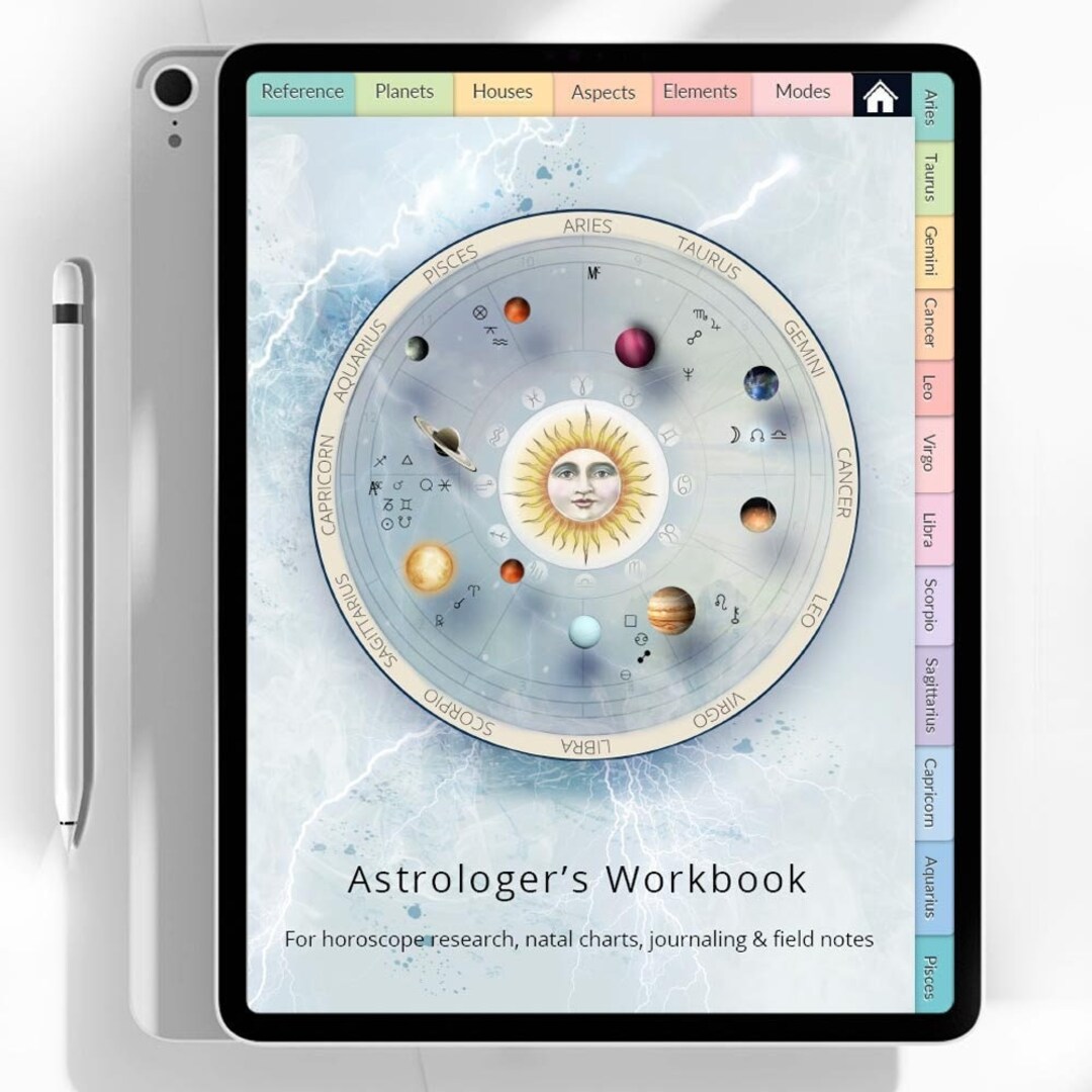 Astrology Workbook, Zodiac Journal, Digital Tablet Templates (PDF ...