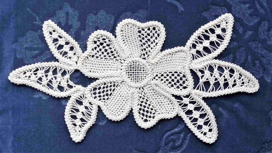 PDF Instant Download Rose Applique, Romanian Point Lace - Pattern No ...