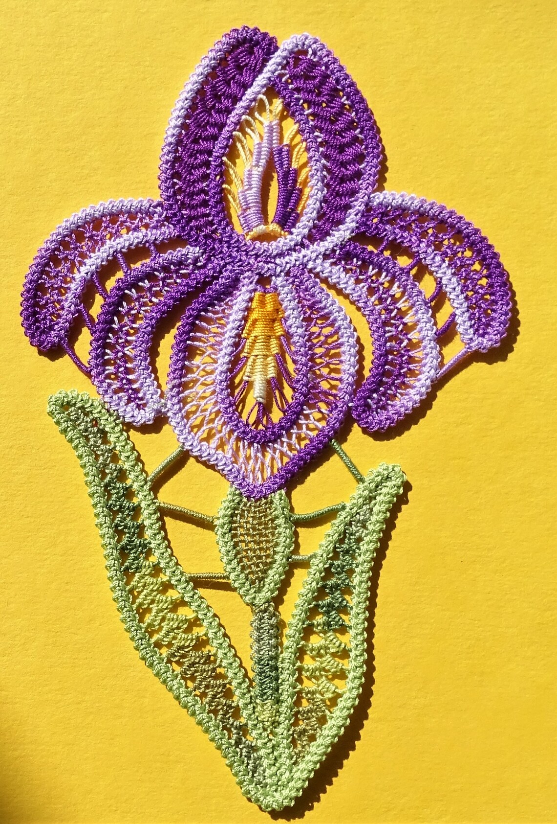 PDF Instant Download - Romanian Point Lace, Iris(purple Iris) - Pattern ...