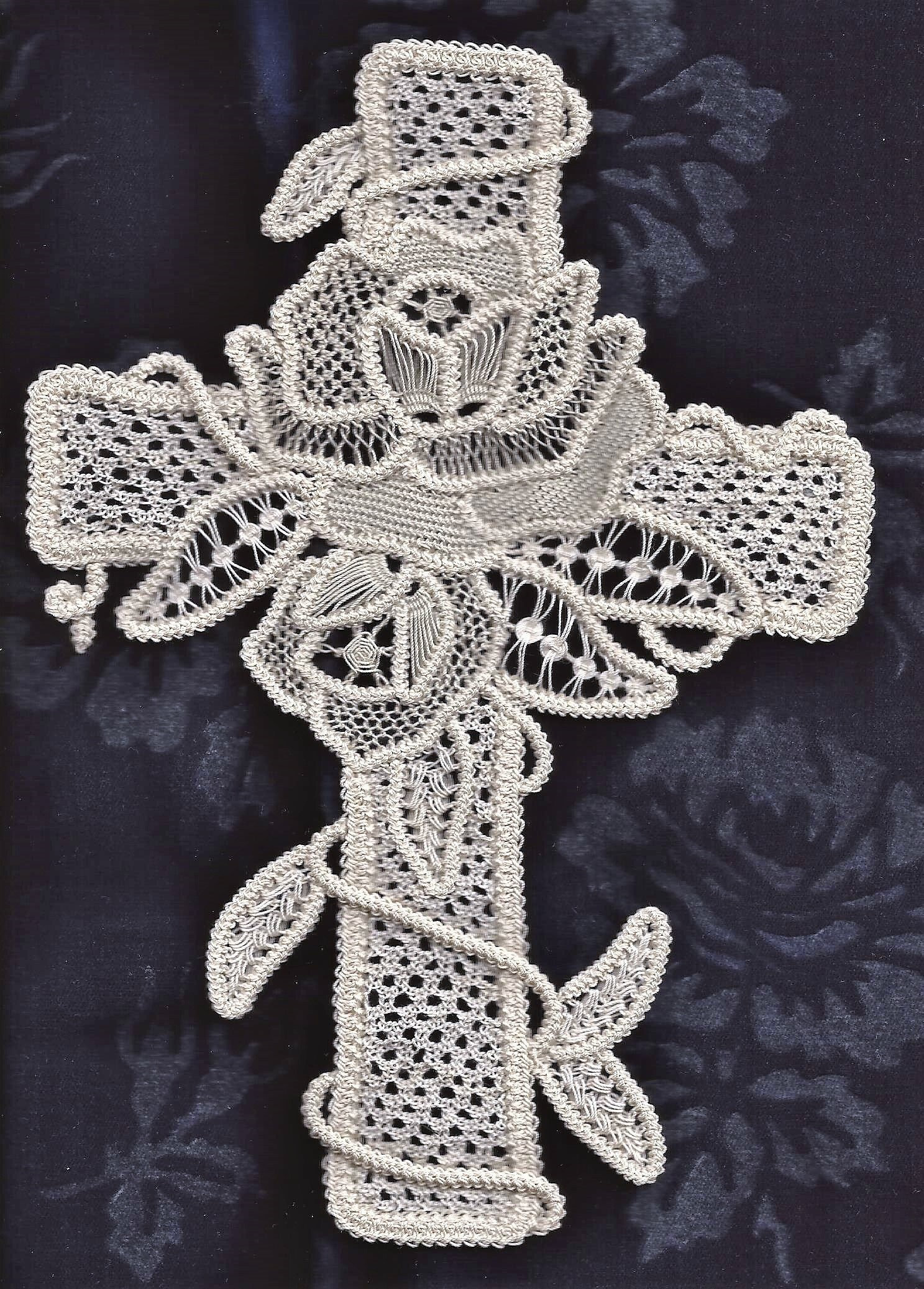 Rose Cross, Romanian Point Lace Kits, Pattern No. 62CE.PS and 62CE.DTS ...