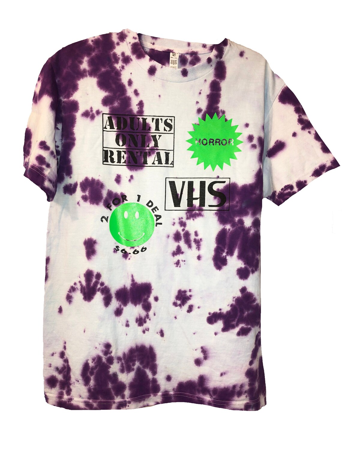 Tie Dye Horror Movie Vhs T Shirt Size Large Styles Etsy
