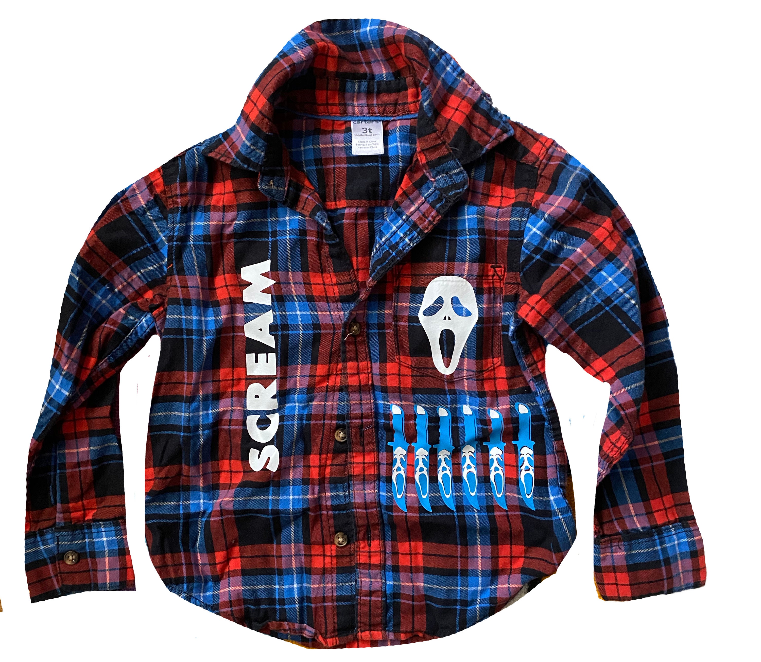 Scream Toddler Scary Movie Flannel Shirt 3T Baby - Etsy