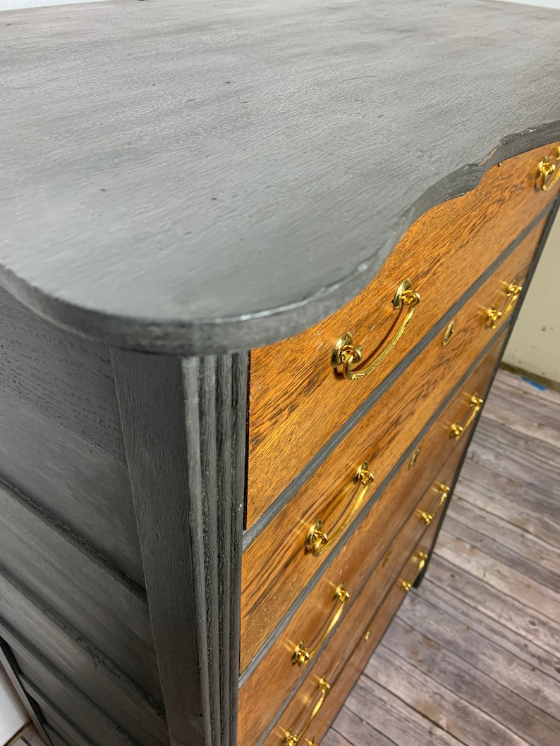 Sample/vintage Oak Tallboy Dresser, Custom Order - Etsy