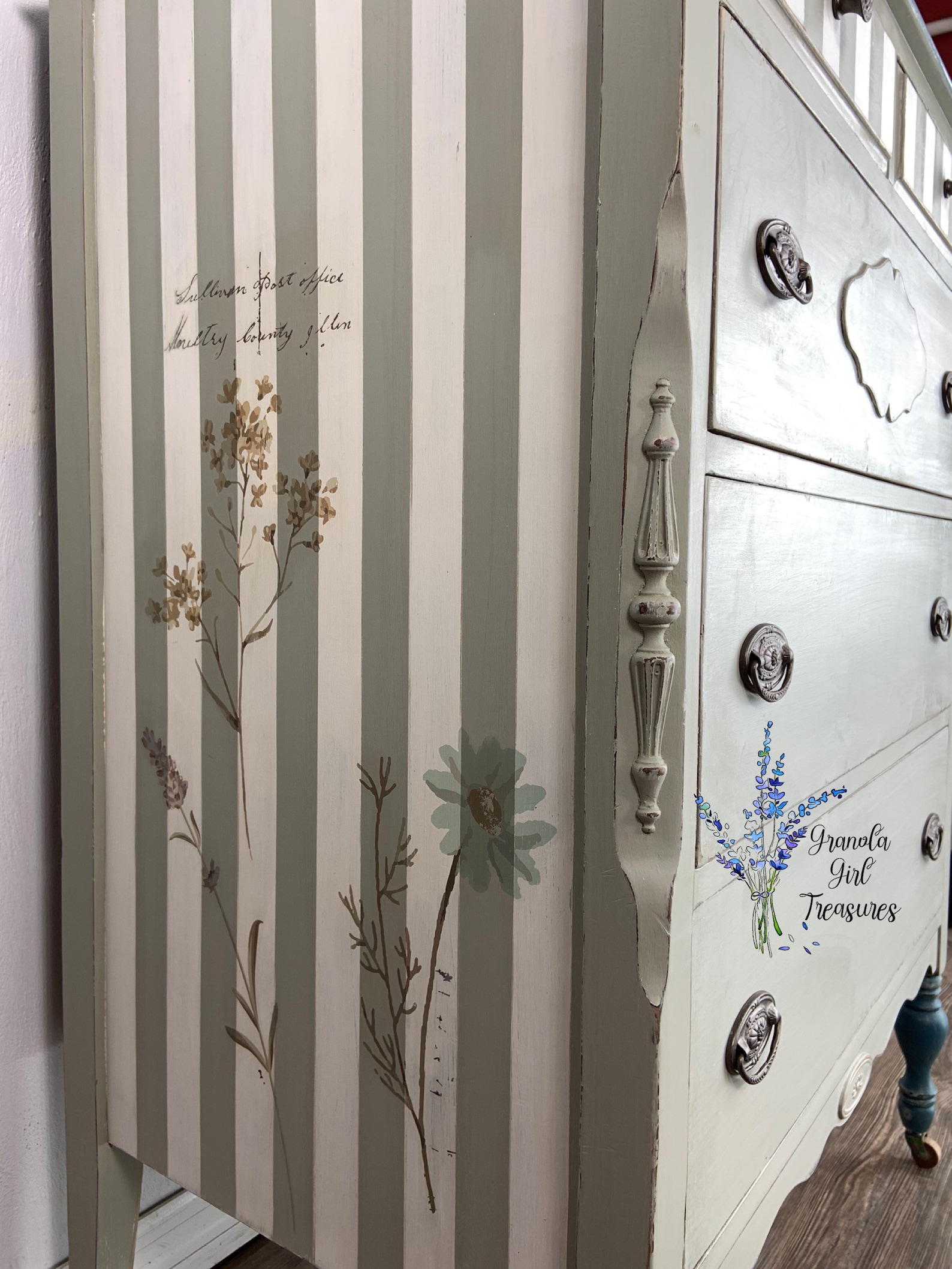 Vintage Hand Painted Dresser - Etsy