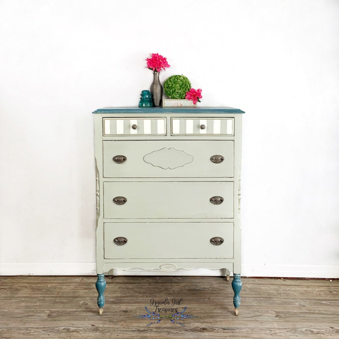Vintage Hand Painted Dresser - Etsy