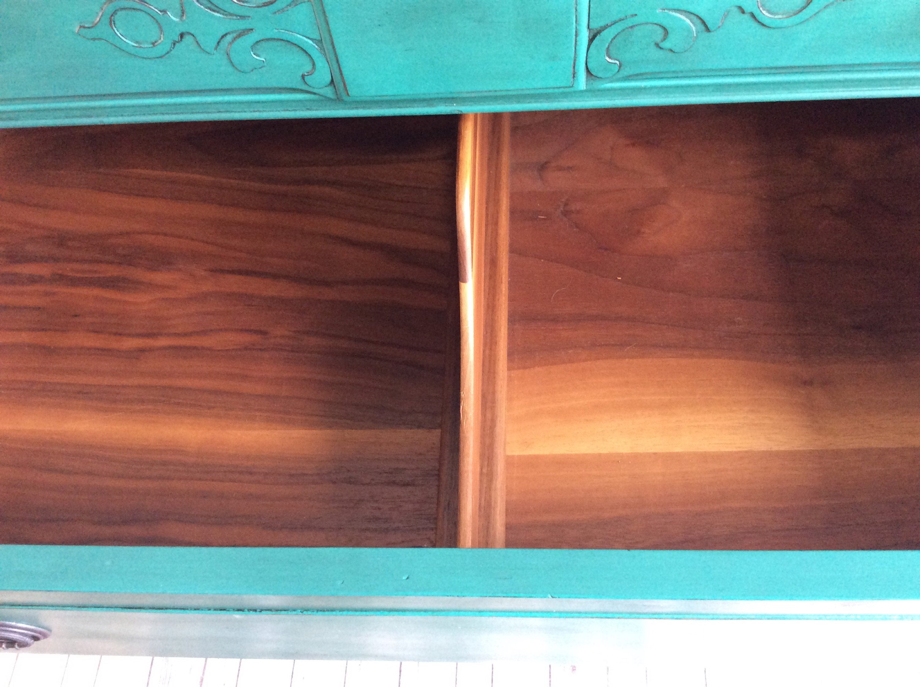 Custom Teal Tallboy Chest Vintage Teal Hand Painted Dresser - Etsy