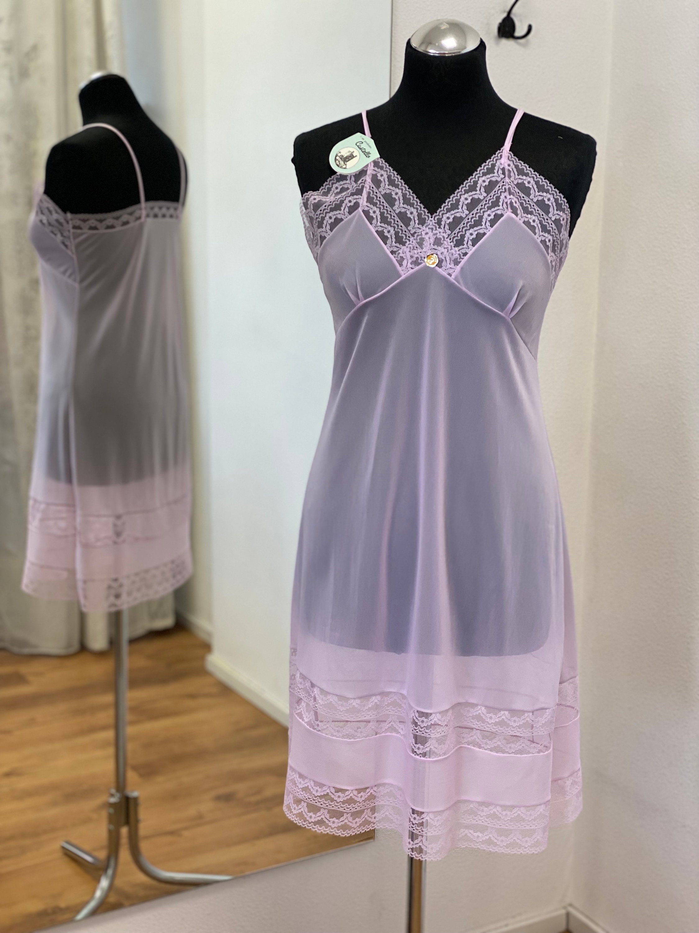 Pink Vintage Slip Dress / Underslip/ Lace Vintage Lingerie - Etsy
