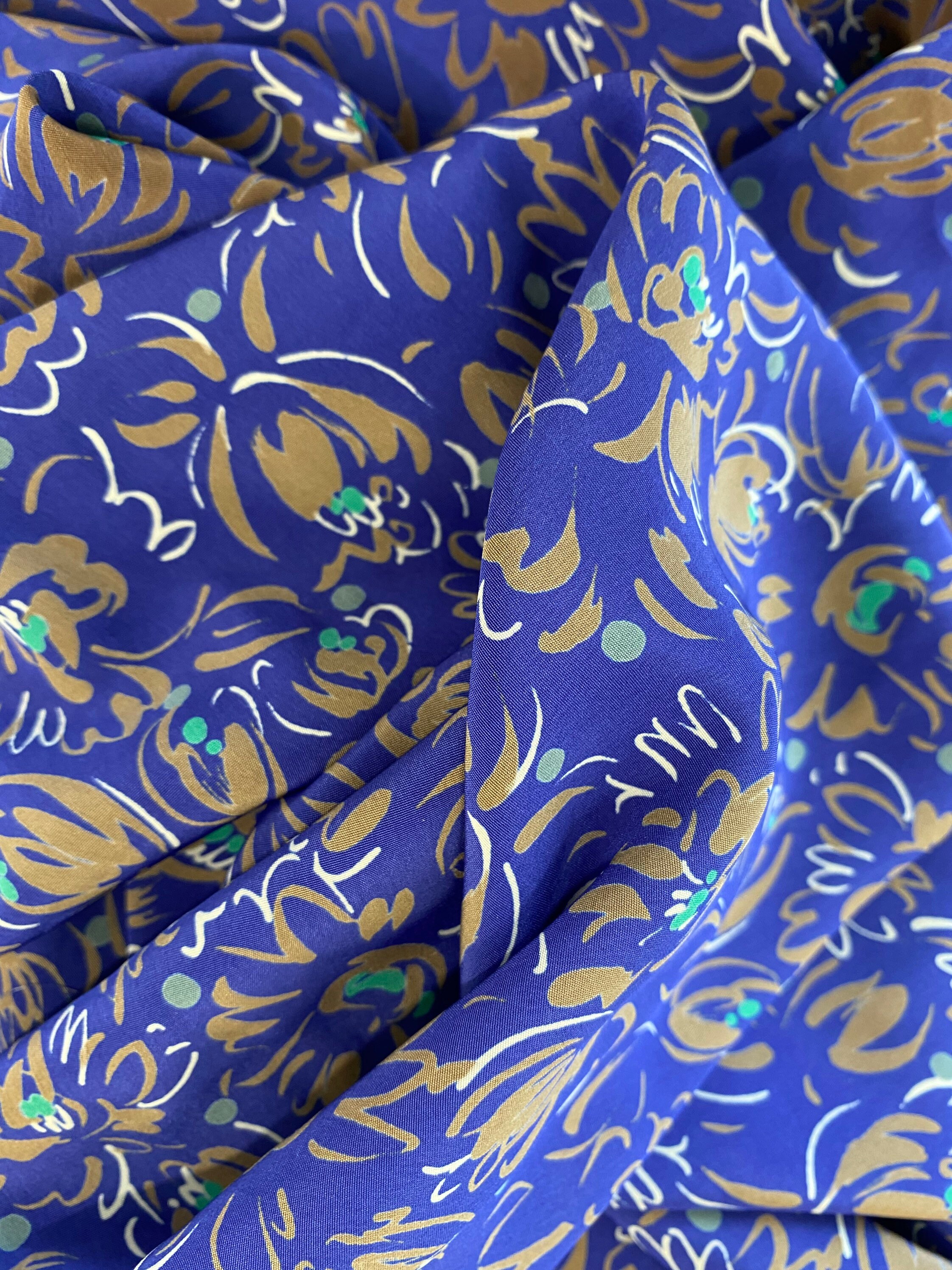 Purple Vintage Fabric/ Floral Purple Fabric/ Fabric for Dress - Etsy