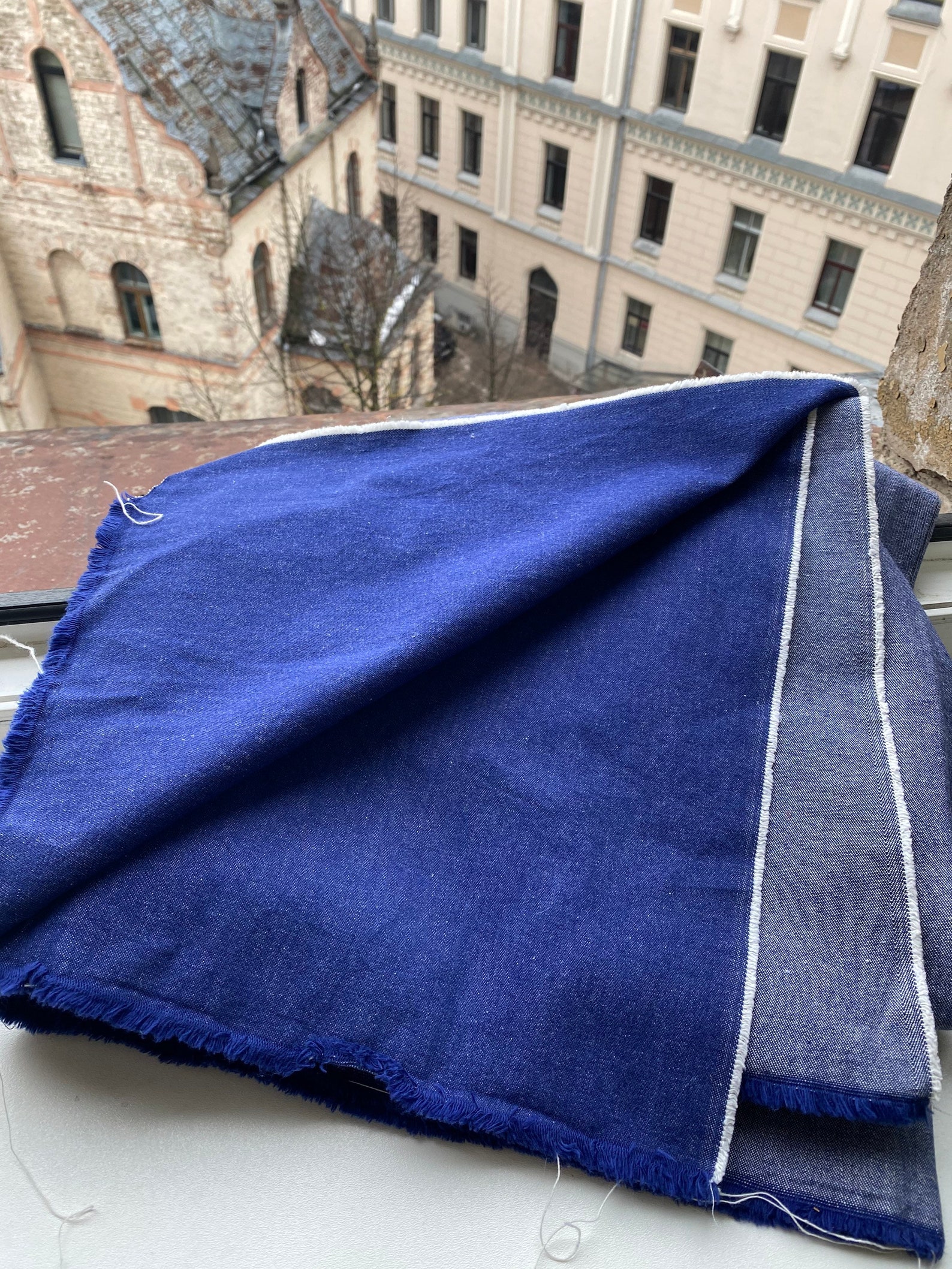 Blue Denim Fabric - Etsy