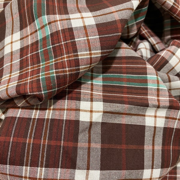Vintage Plaid Fabric - Etsy