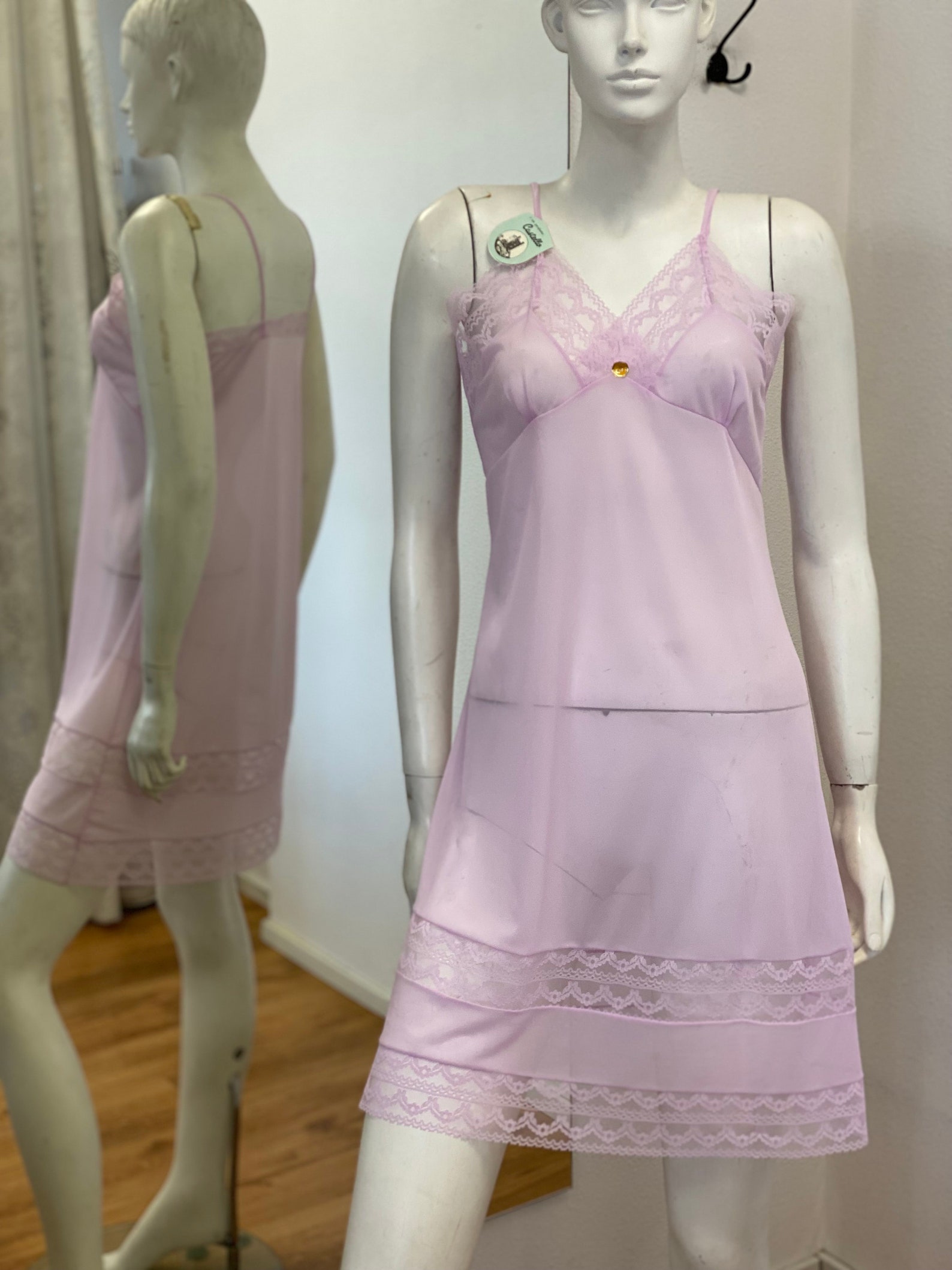 Pink Vintage Slip Dress / Underslip/ Lace Vintage Lingerie - Etsy